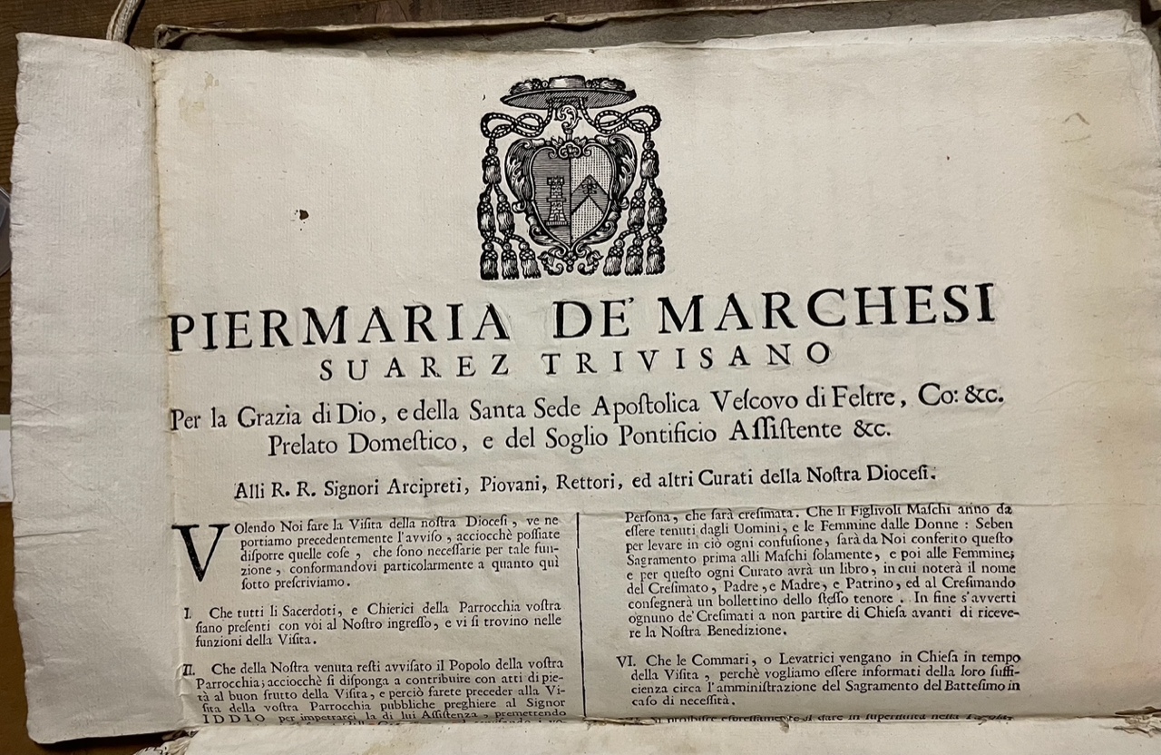 La serie archivistica “Visite pastorali” di Feltre – 2 – Chiesa di ...